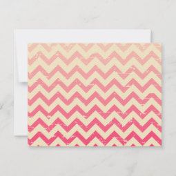 Cracked Pink Ombre Zigzag Party Invitation | Zazzle