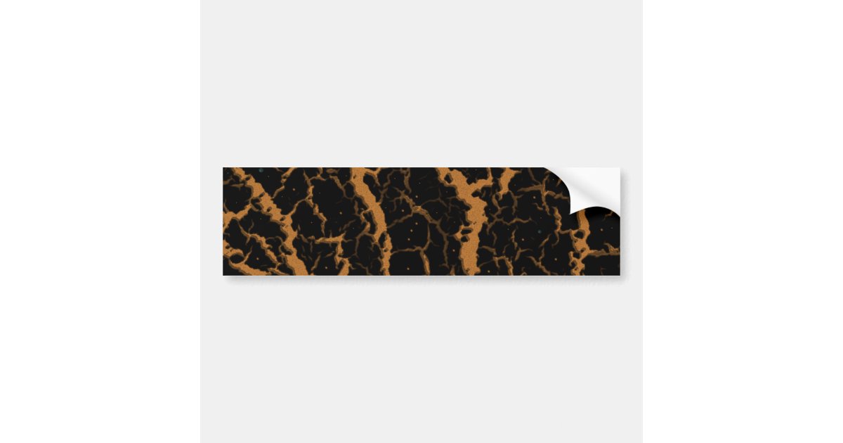 Cracked Space Lava - Bronze Bumper Sticker | Zazzle