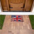 Crackle Paint | British American Flag Doormat | Zazzle