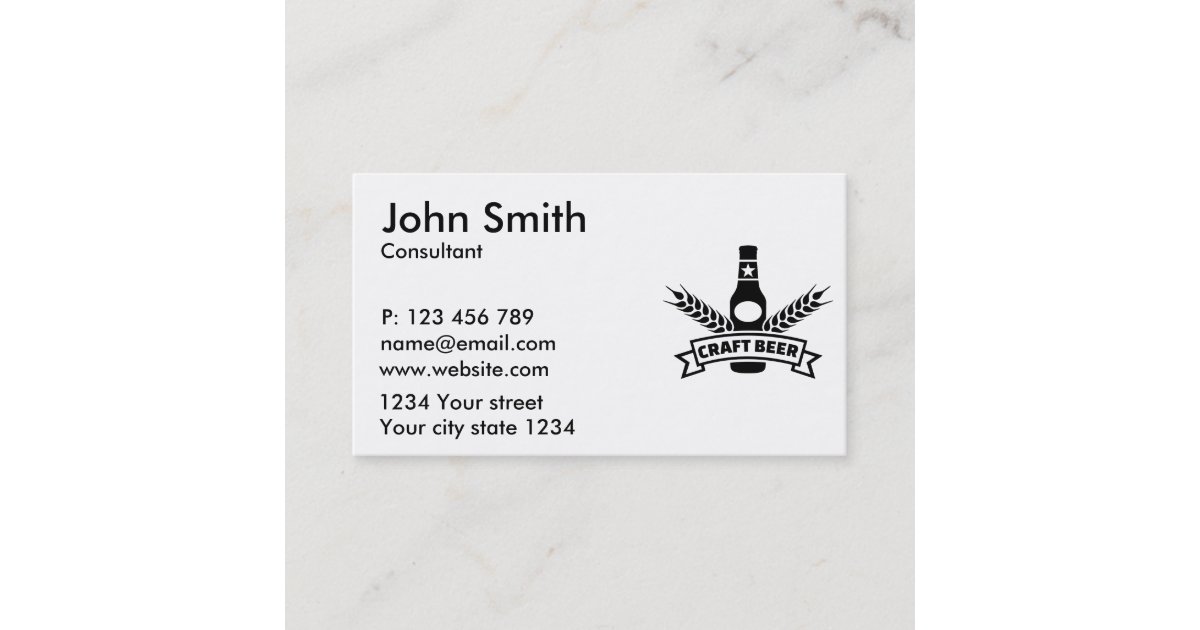 Craft beer business card | Zazzle