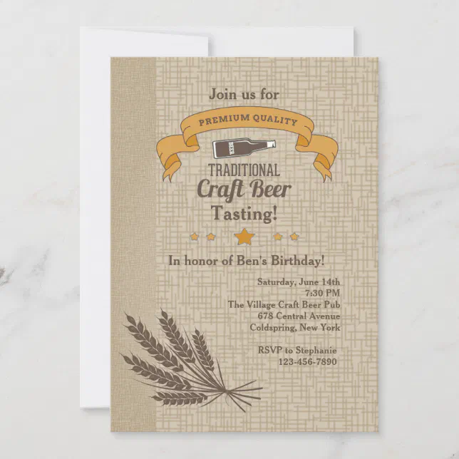 Craft Beer Tasting Invitation | Zazzle