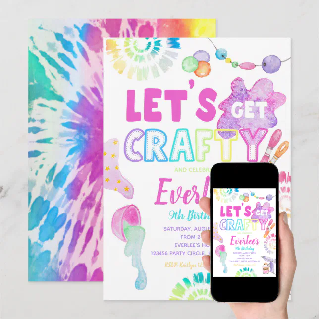 Craft Birthday Party Invitation | Craft Party | Zazzle