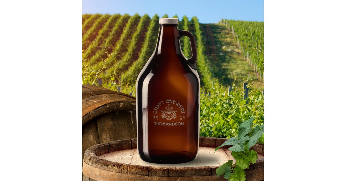 Craft Brewery Hops Design Growler | Zazzle