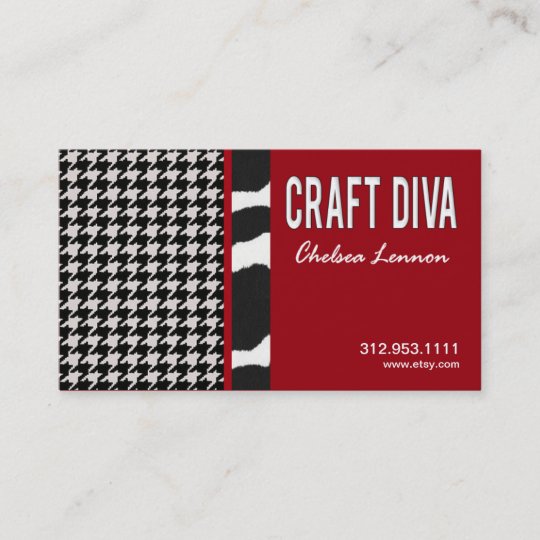 Craft Diva Artist Handicrafts Knitting Quilting Business Card | Zazzle.com
