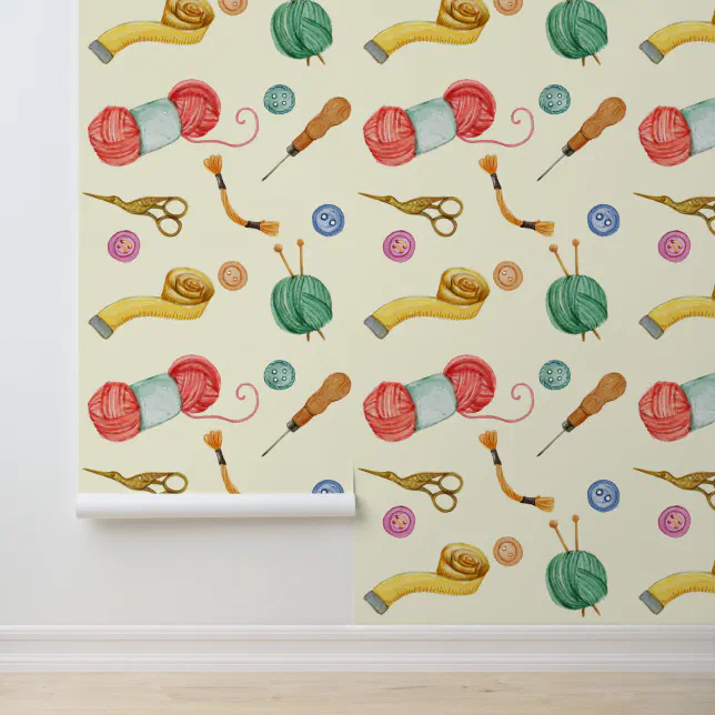 Craft Room Wallpaper | Zazzle