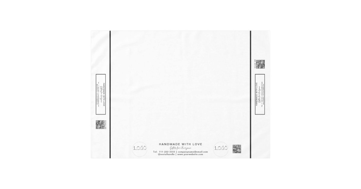 Craft Show Blush Sage 60 x 84 QR Code Tablecloth | Zazzle