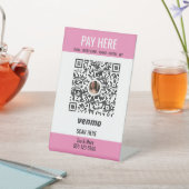 Craft Show Booth Display QR Code Pay Pedestal Sign | Zazzle