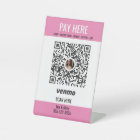 Craft Show Booth Display QR Code Pay Pedestal Sign | Zazzle