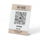 Craft Show Booth Display QR Code Pay Pedestal Sign | Zazzle