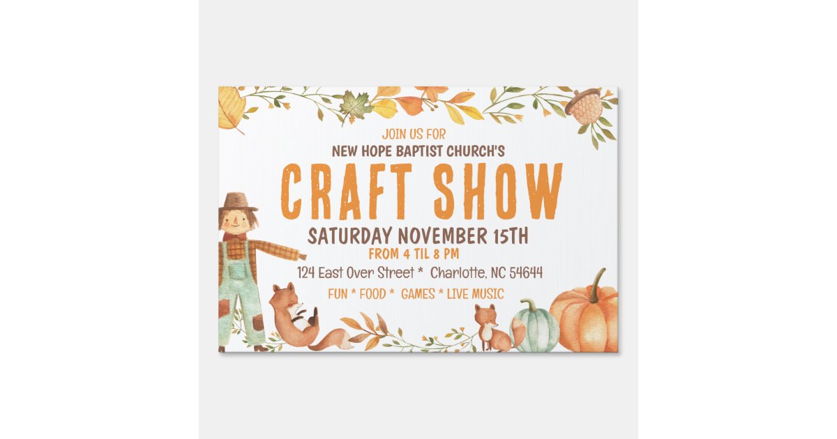 Craft Show Yard Sign | Zazzle