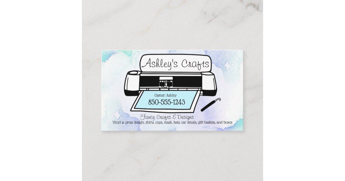 Craft Vinyl Business Card - Silhouette Cricut | Zazzle