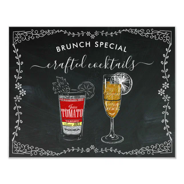 Crafted Cocktails Drink Chalkboard Sign | Zazzle