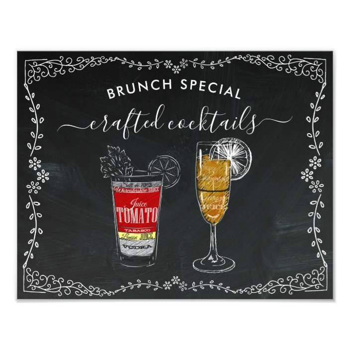 Crafted Cocktails Drink Chalkboard Sign | Zazzle.com