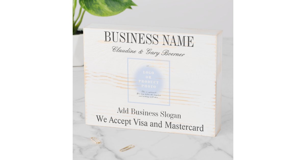 Crafter Business Artist Counter Wood Box Sign | Zazzle