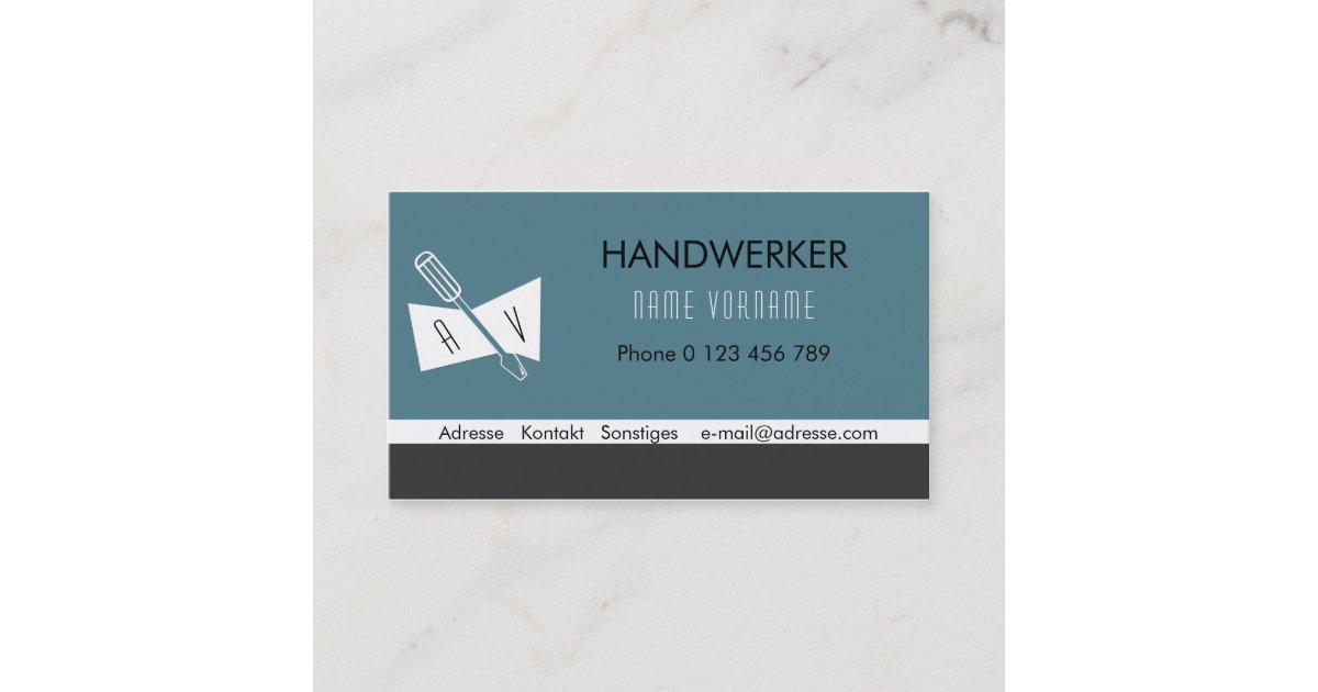 craftsman business card | Zazzle