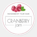 Cranberry Jam Small Product Label Stickers | Zazzle