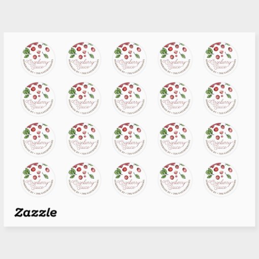 Cranberry Sauce Classic Round Sticker | Zazzle