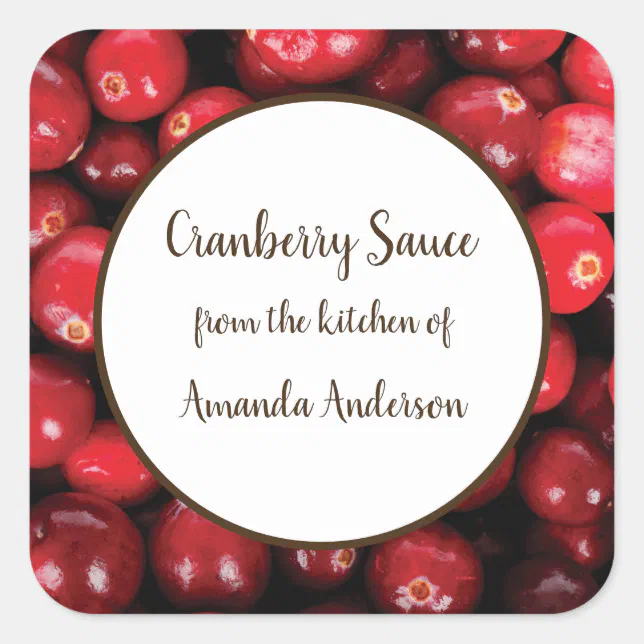 Cranberry Sauce Product Label | Zazzle