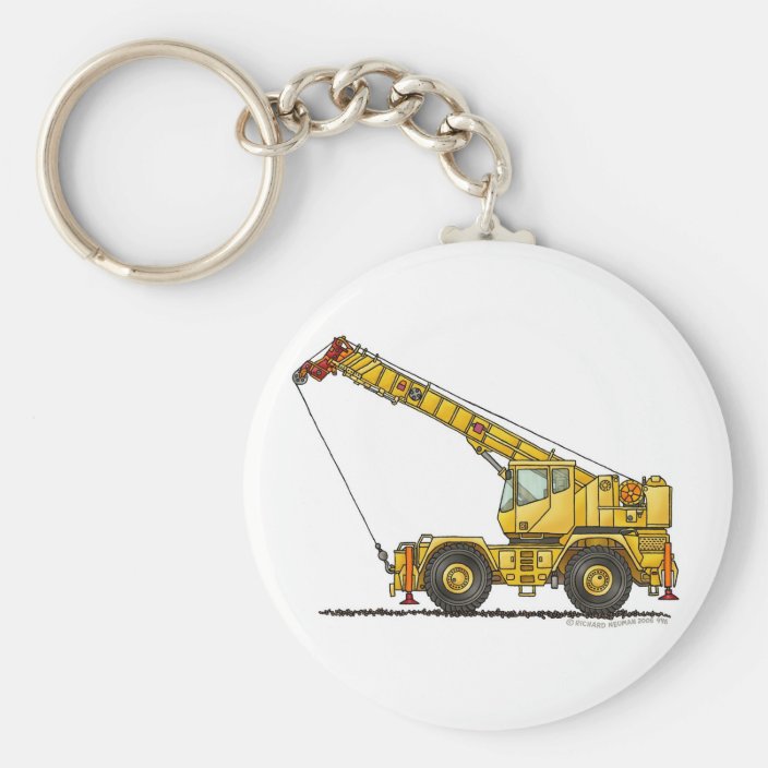 Crane All Terrain Hydraulic Construction Key Chain | Zazzle.com