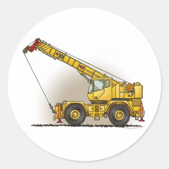 Crane Construction Equipment Sticker | Zazzle.com