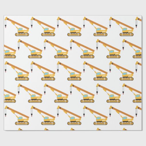 Crane Construction Truck Wrapping Paper | Zazzle