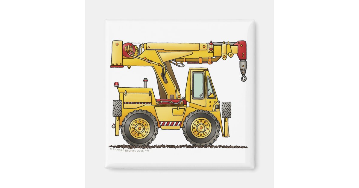 Crane Truck Construction Magnets | Zazzle