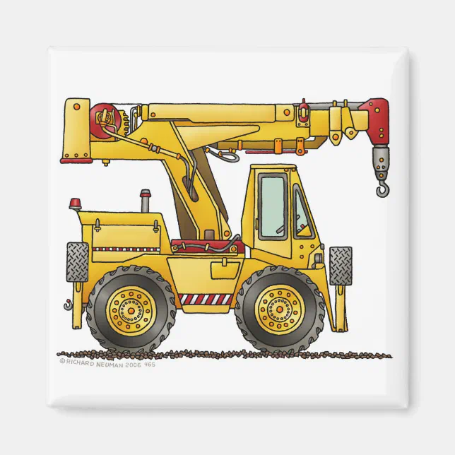 Crane Truck Construction Magnets | Zazzle
