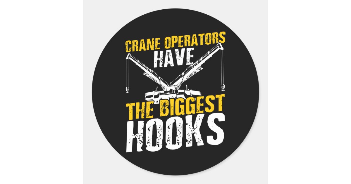 Cranes Flag Crane Operator Heavy Equipt Operator Classic Round Sticker ...