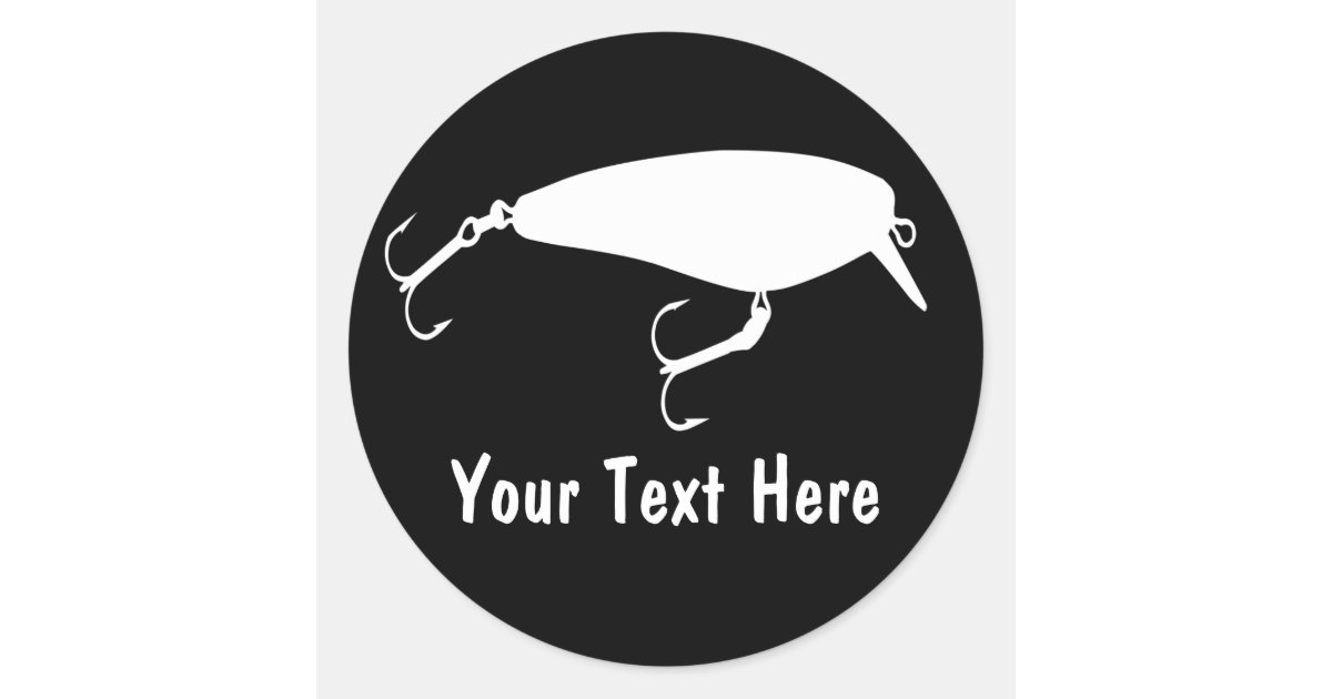 Crankbait Fishing Lure to Personalize Classic Round Sticker | Zazzle