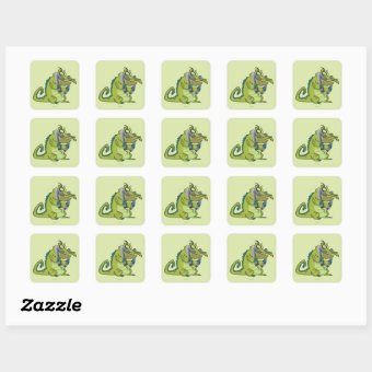 Cranky Square Sticker | Zazzle