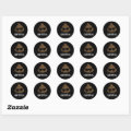 Craptivating Funny Cool Poop Pun Dark BG Classic Round Sticker | Zazzle