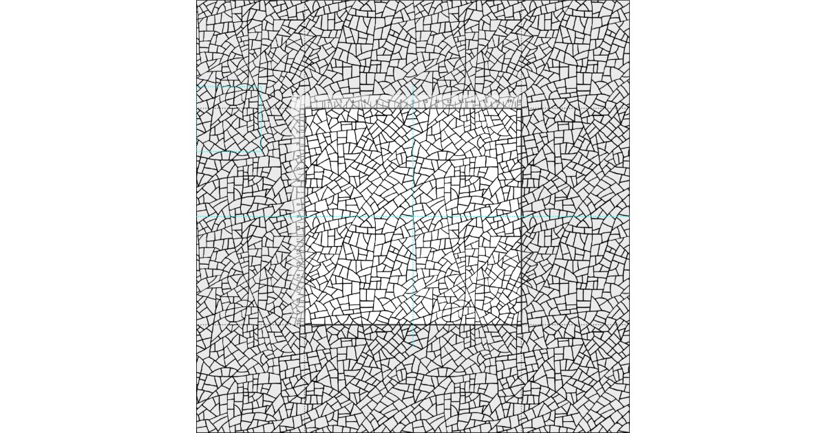 Craquelure Pattern - Black on White Fabric | Zazzle