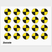 Crash Test Classic Round Sticker | Zazzle