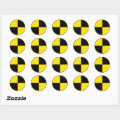 Crash Test Classic Round Sticker | Zazzle