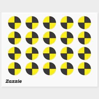 crash test dummies, r&d classic round sticker | Zazzle