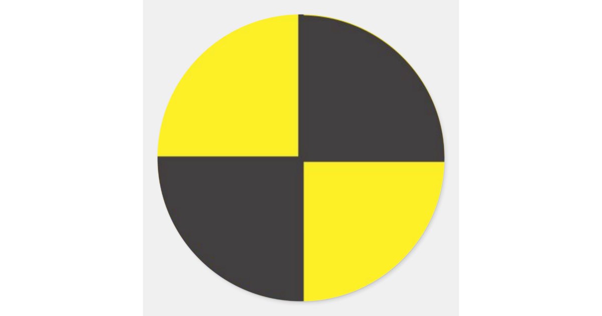 crash test dummies, r&d classic round sticker | Zazzle