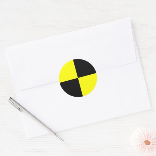 crash test dummies symbol sign car accident classic round sticker | Zazzle
