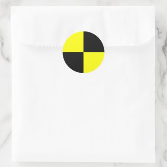 crash test dummies symbol sign car accident classic round sticker | Zazzle