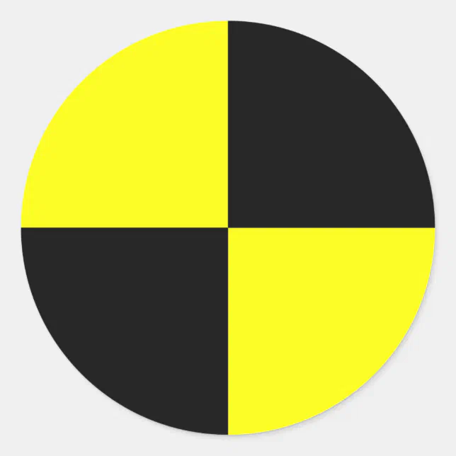 crash test dummies symbol sign car accident classic round sticker | Zazzle