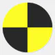 crash test dummies symbol sign car accident classic round sticker | Zazzle