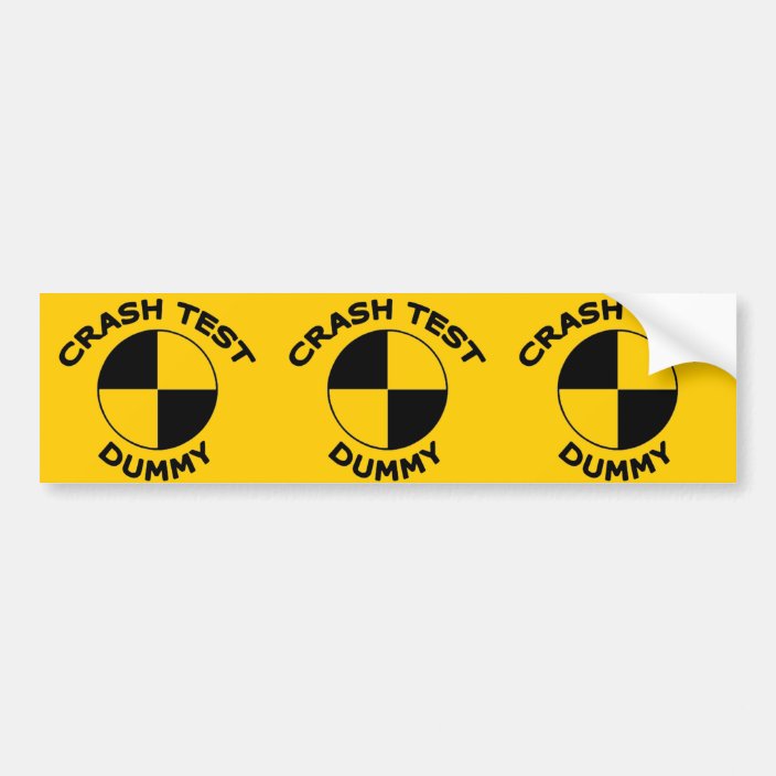 Crash Test Dummy Bumper Sticker | Zazzle.com