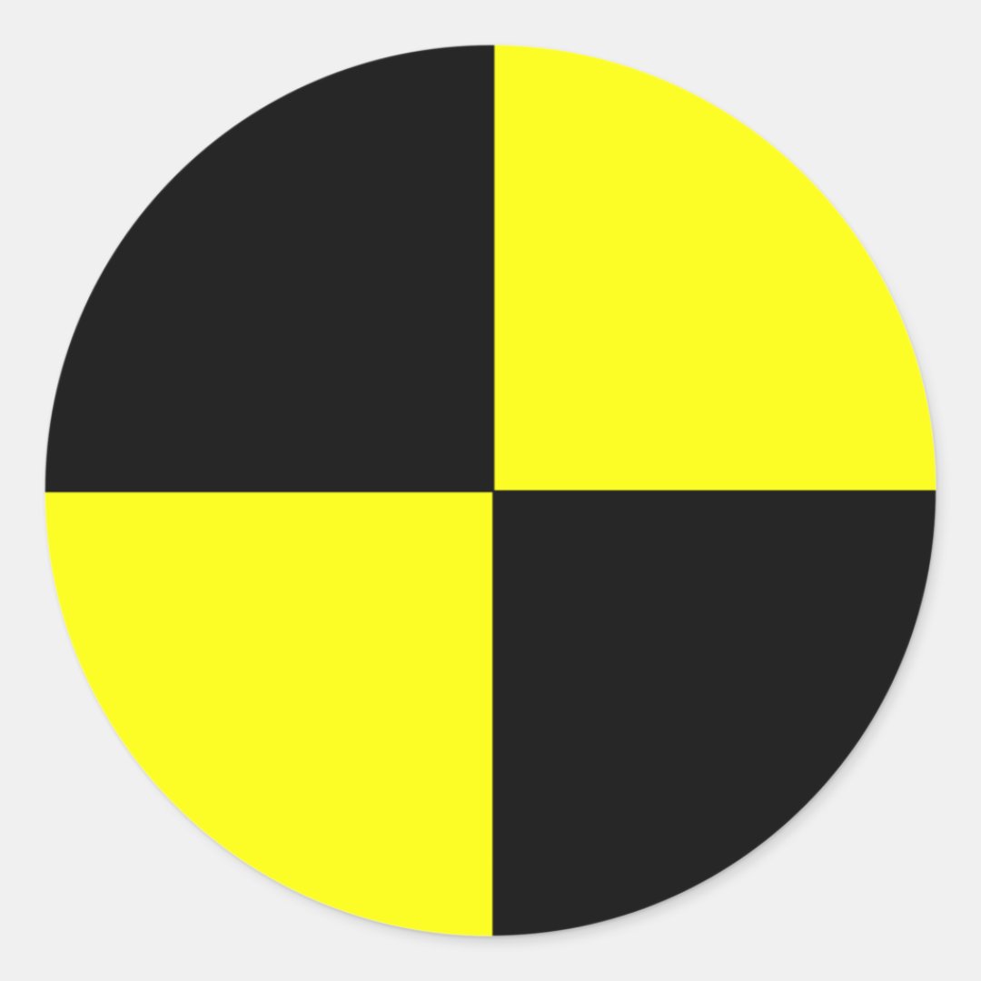 crash test dummy classic round sticker | Zazzle