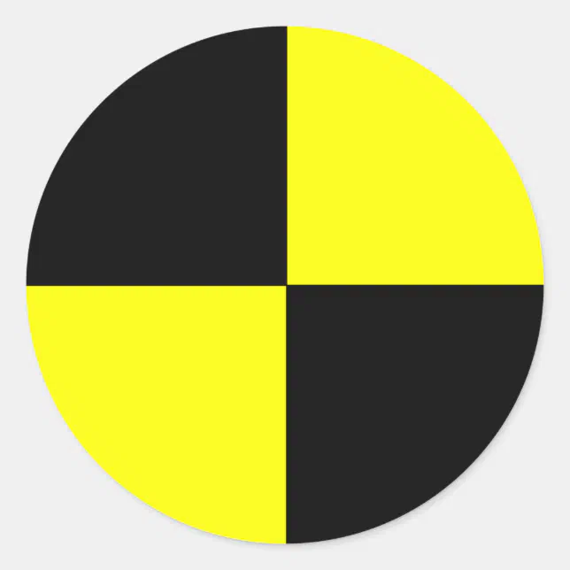 crash test dummy classic round sticker | Zazzle