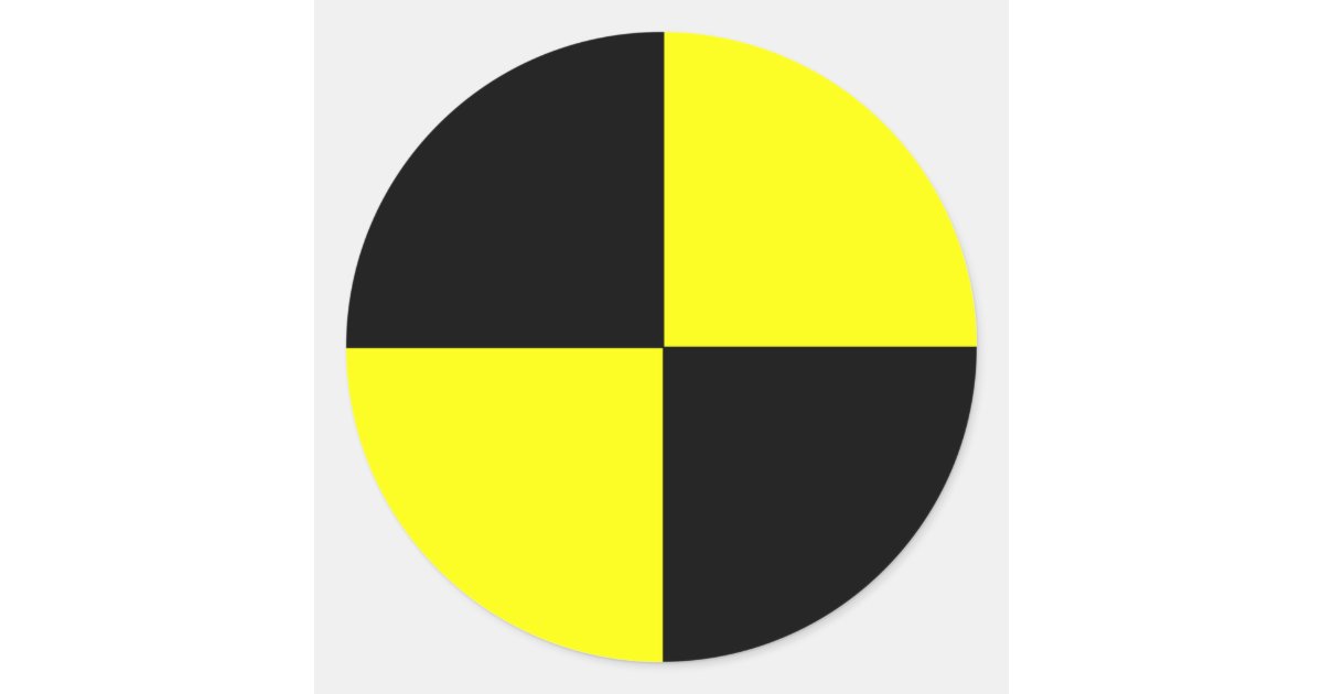 crash test dummy classic round sticker | Zazzle.com
