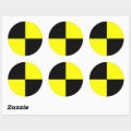 crash test dummy classic round sticker | Zazzle
