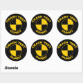 Crash Test Dummy Classic Round Sticker | Zazzle