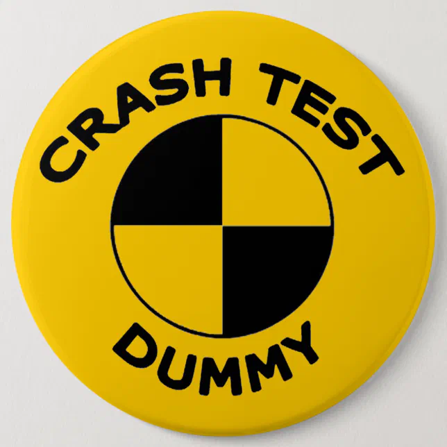 Crash Test Dummy Pinback Button | Zazzle