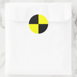 Crash test dummy stickers | black and yellow | Zazzle