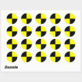 Crash test dummy stickers | black and yellow | Zazzle