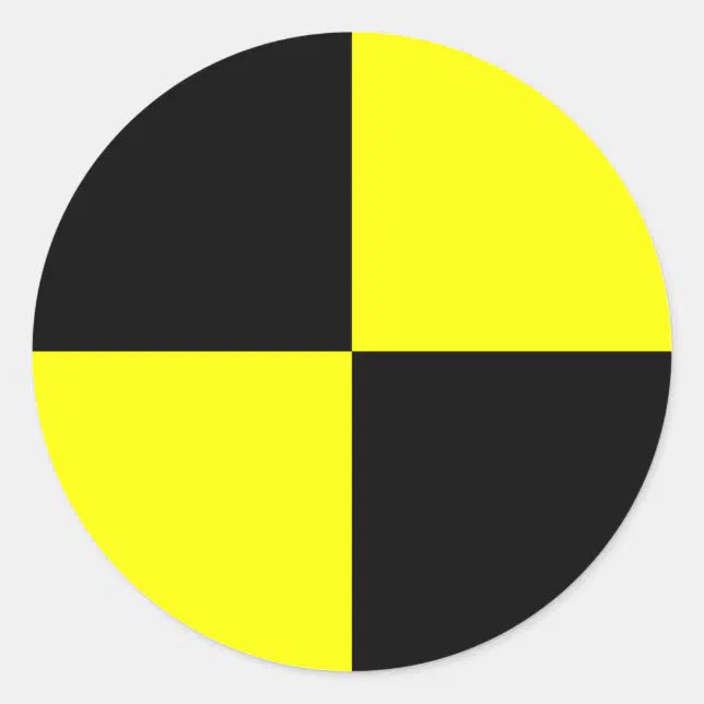 Crash test dummy stickers | black and yellow | Zazzle